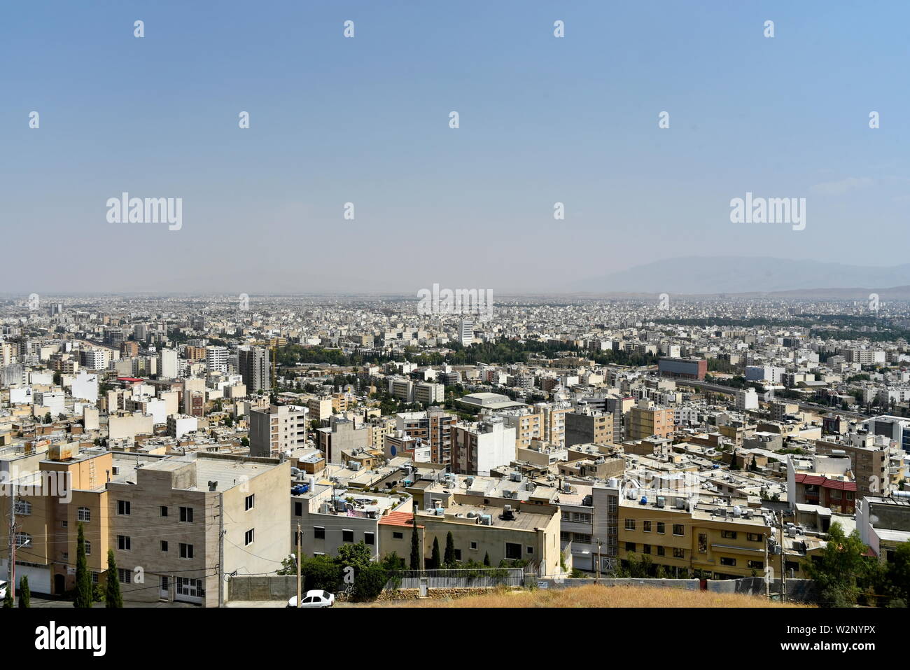 Shiraz, Fars Province, Iran, June 24, 2019 the the aerial view of ...