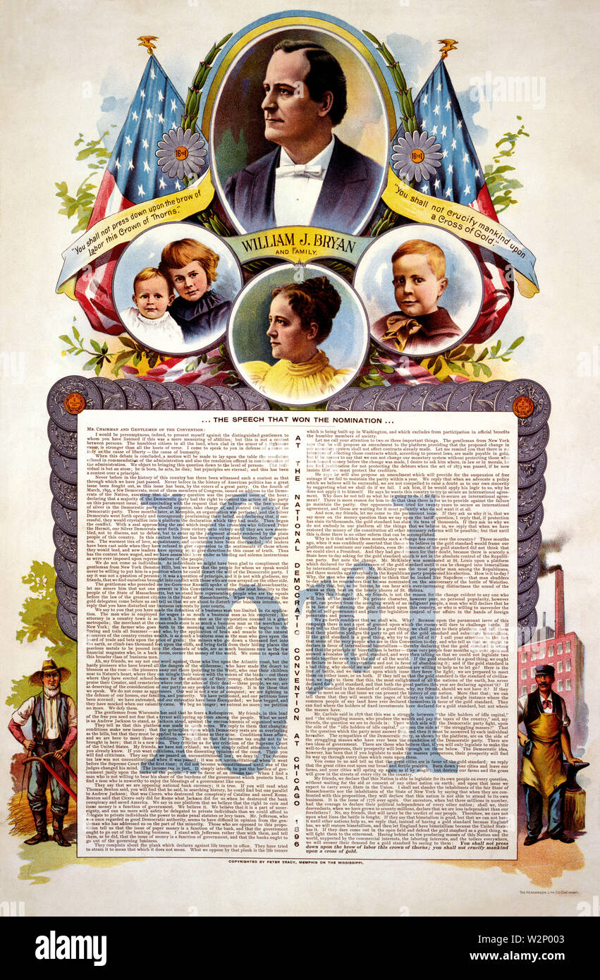 William jennings bryan poster hi-res stock photography and images - Alamy