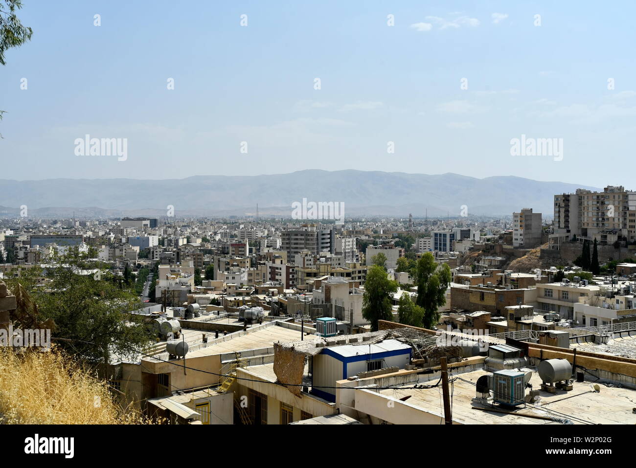 Shiraz, Fars Province, Iran, June 24, 2019 the the aerial view of ...