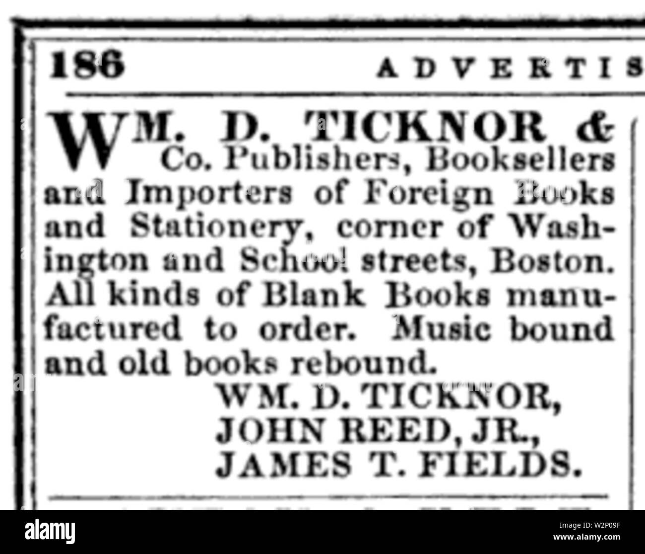 Ticknor hi-res stock photography and images - Alamy