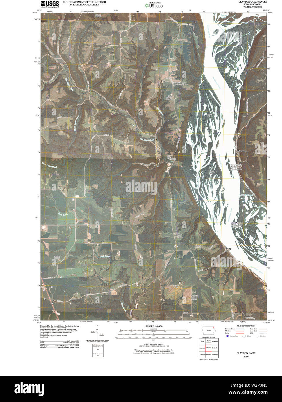 Clayton iowa map hi-res stock photography and images - Alamy