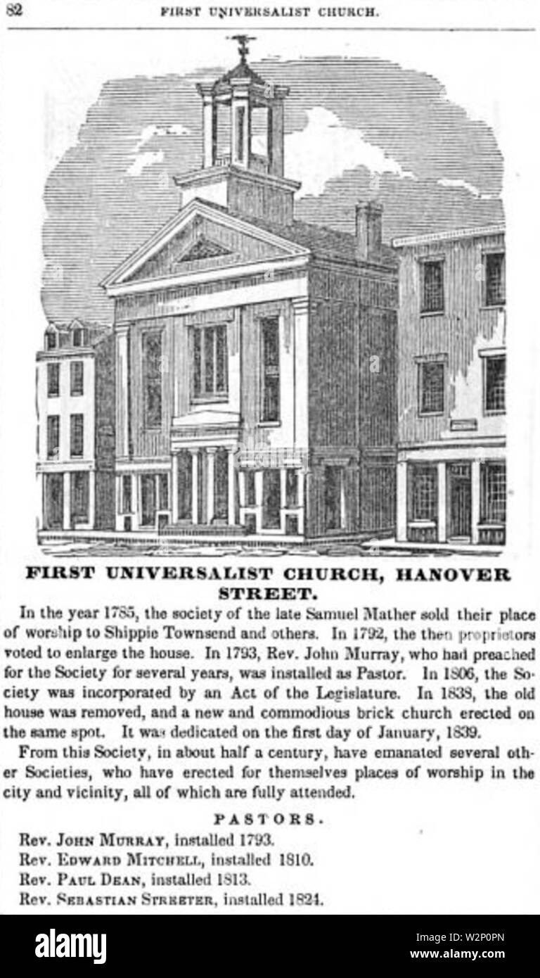 1851 1stUniversalistChurch Boston Homans Stock Photo - Alamy