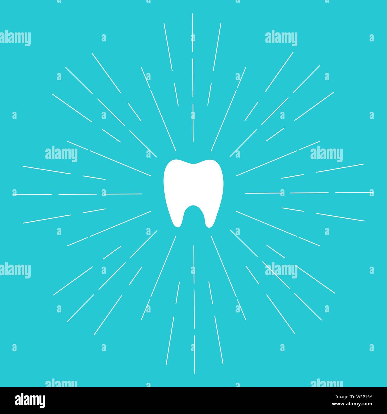 Tooth sign with rays background. vector eps10 Stock Vector Image & Art ...