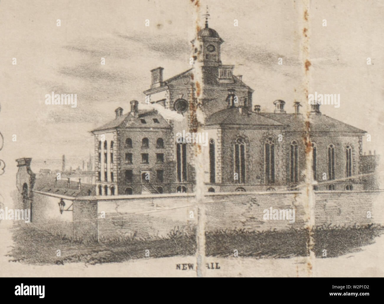 1852 jail Boston McIntyre map detail Stock Photo - Alamy