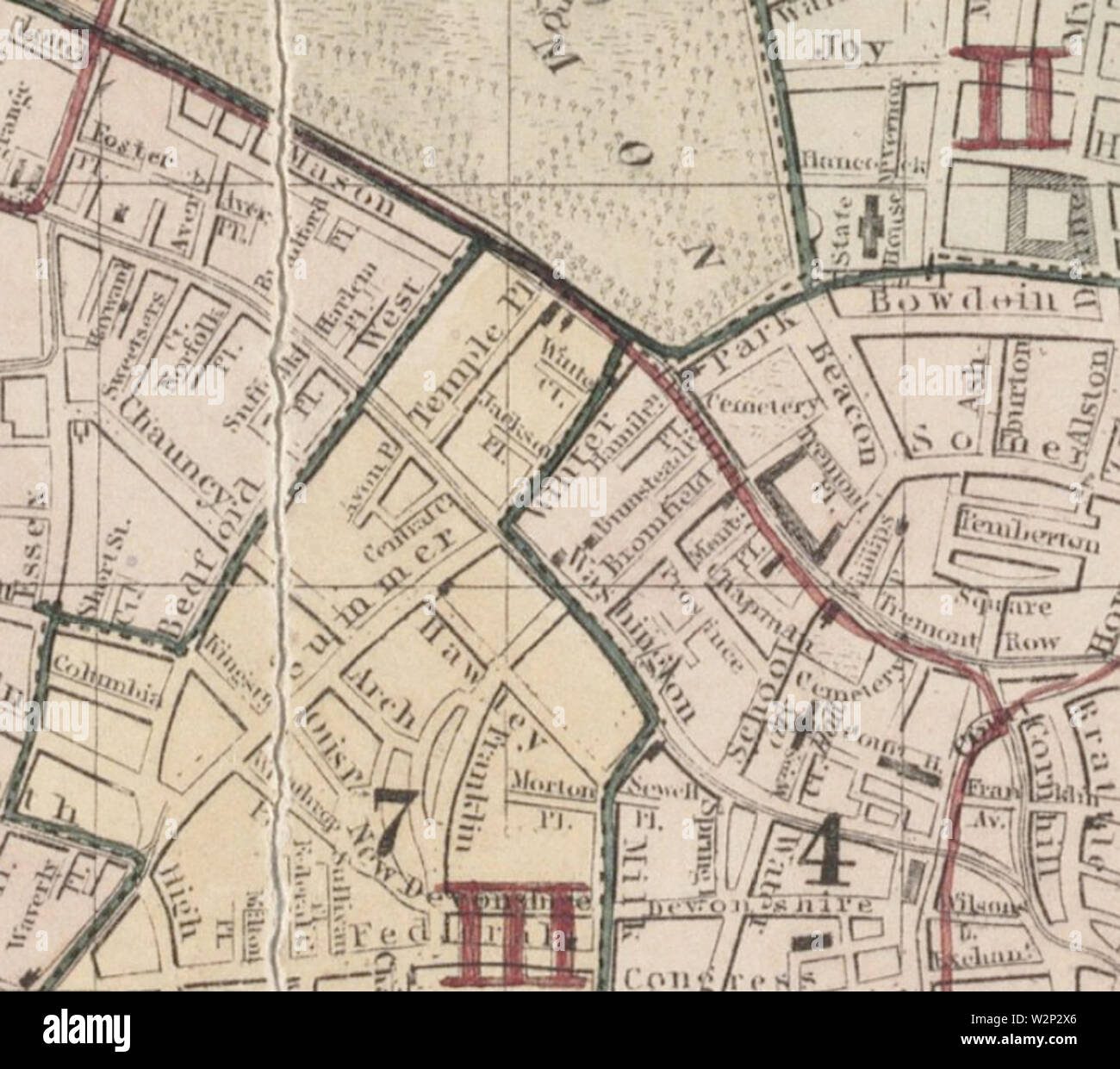 Map Of Boston 1861 High Resolution Stock Photography and Images - Alamy