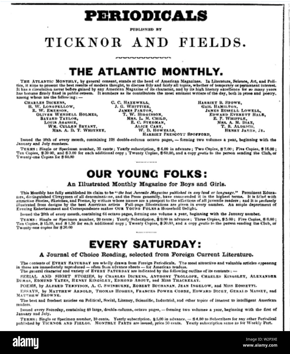 Ticknor and fields hi-res stock photography and images - Alamy