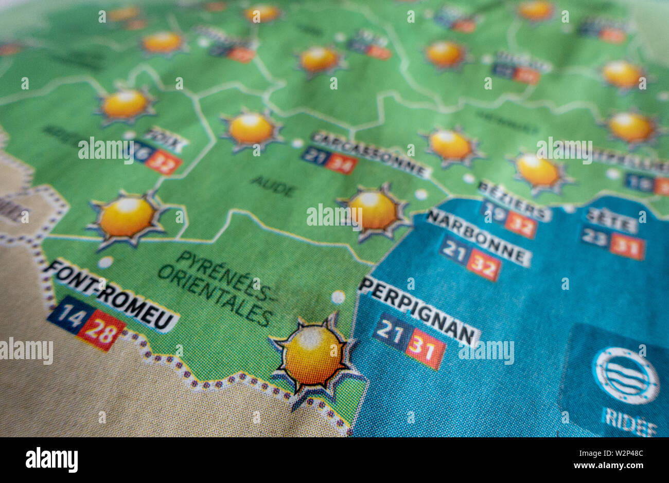 Weather chart graphic map hi-res stock photography and images - Alamy