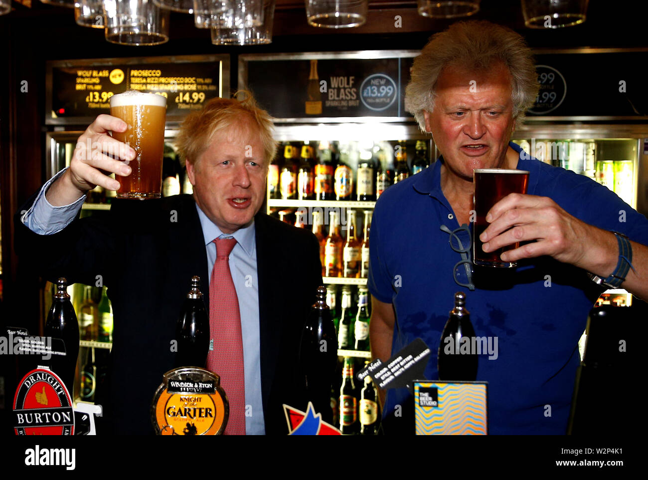 Conservative Party leadership candidate Boris Johnson during a visit to ...