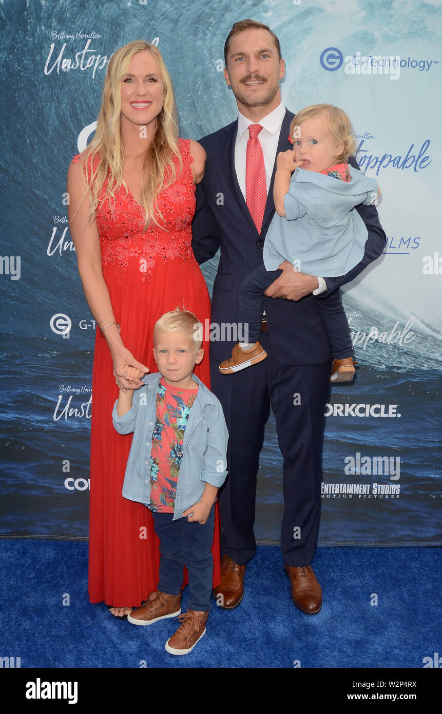 Hollywood, Ca. 9th July, 2019. Bethany Hamilton, Adam Dirks at the ...