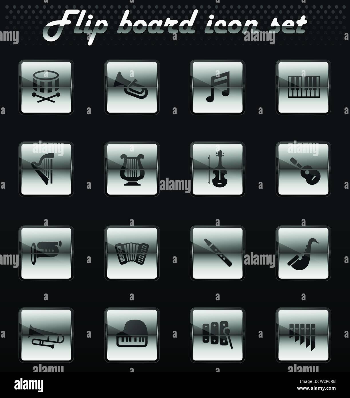 classic instruments web icons for user interface design Stock Vector ...