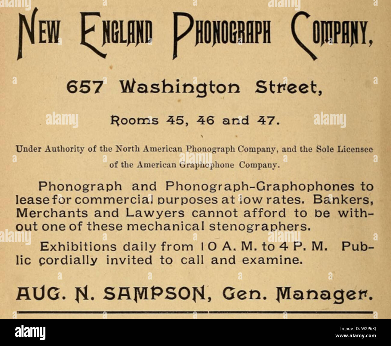 1890 Ad High Resolution Stock Photography and Images - Alamy