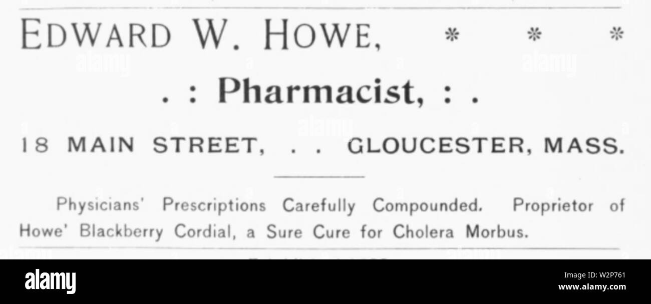 Massachusetts 1892 Black and White Stock Photos & Images - Alamy