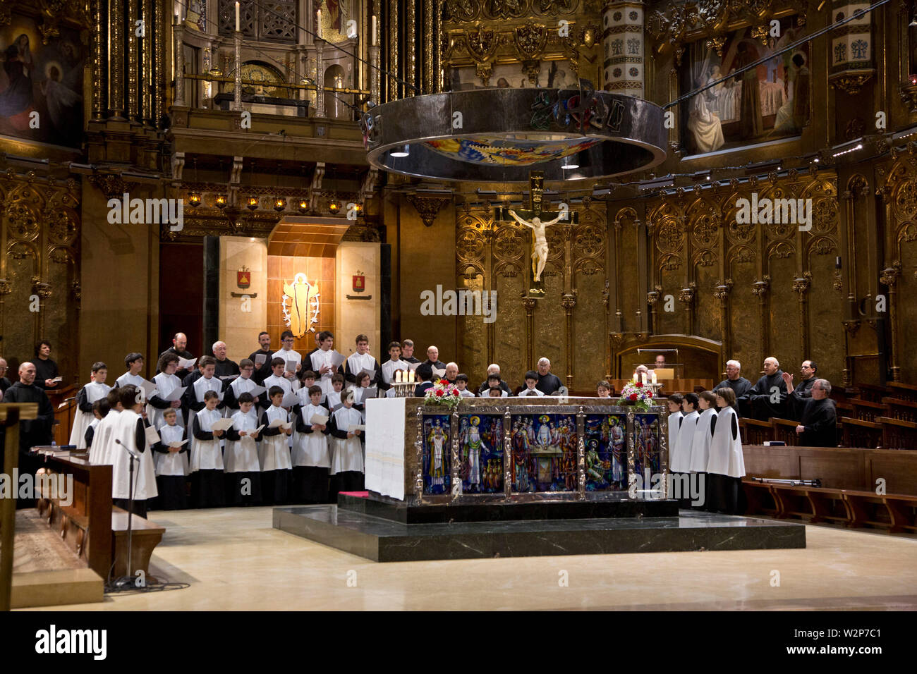 SANTA MARIA DE MONTSERRAT ABBEY, SPAIN Stock Photo - Alamy