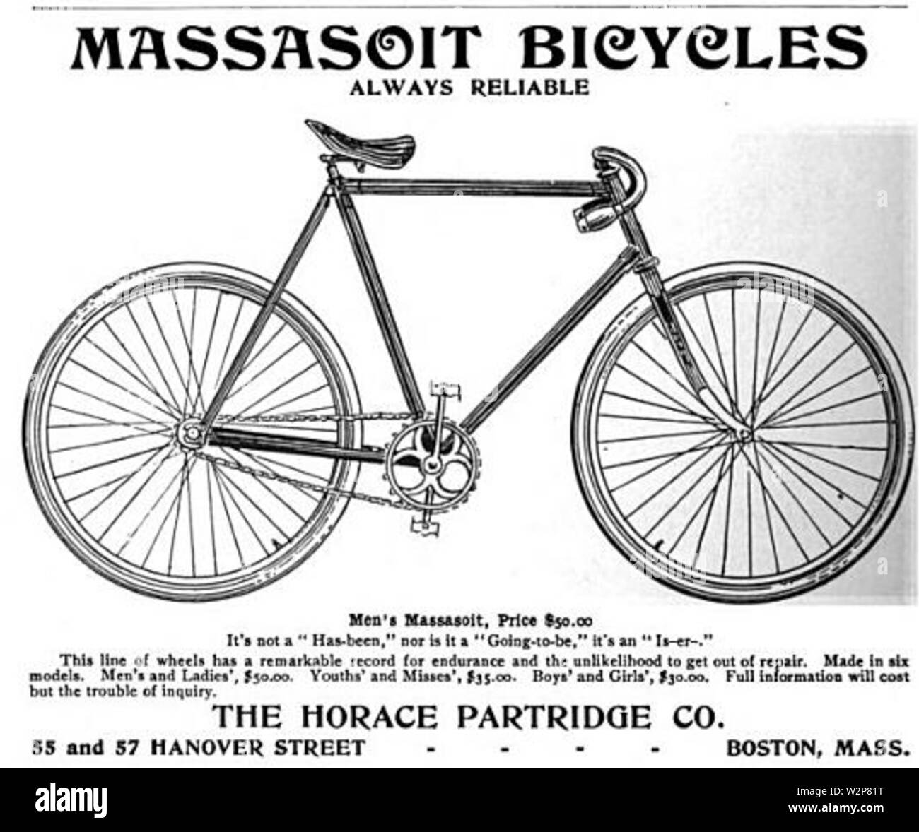 1898 HoracePartridgeCo Boston ad PhotoEra v1 no5 Stock Photo - Alamy