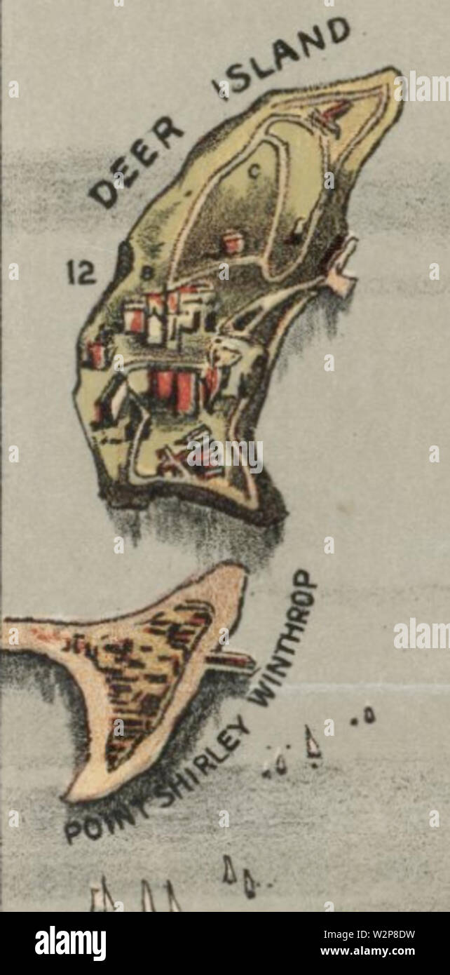 1901 DeerIsland BostonHarbor map byJohnFMurphy BPL Stock Photo - Alamy