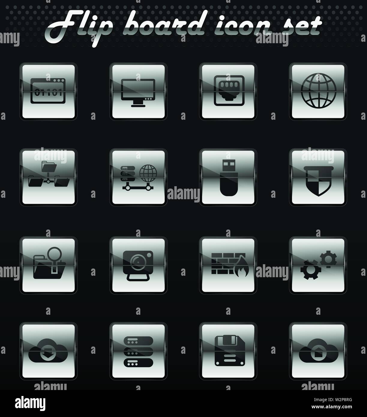 hosting provider icon set Stock Vector Image & Art - Alamy