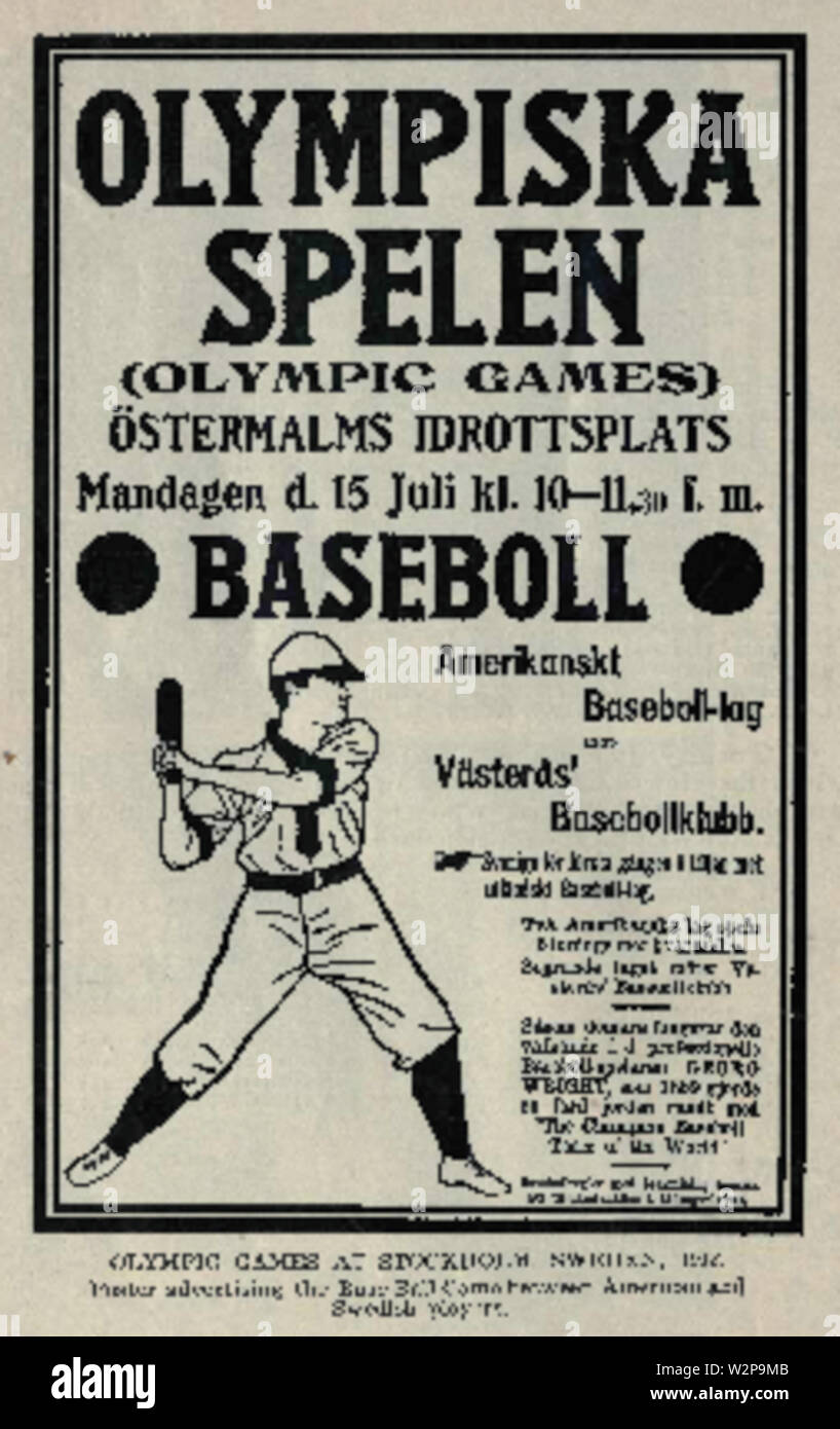 1912 Baseball Olympics Stock Photo - Alamy