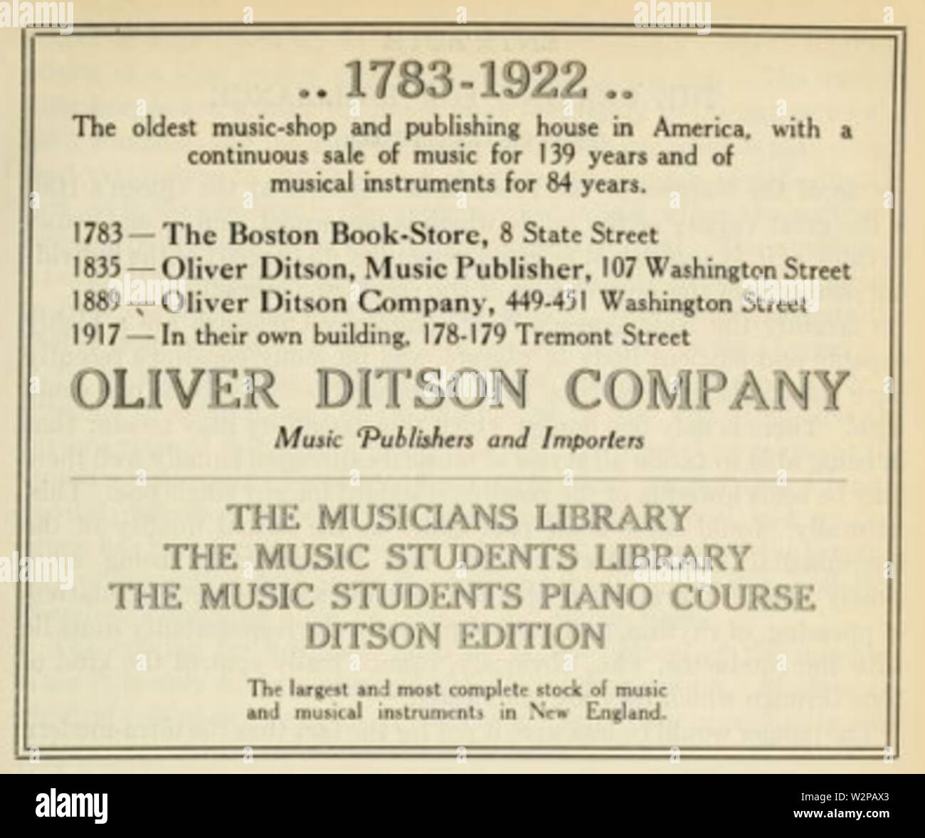 Ditson hi-res stock photography and images - Alamy