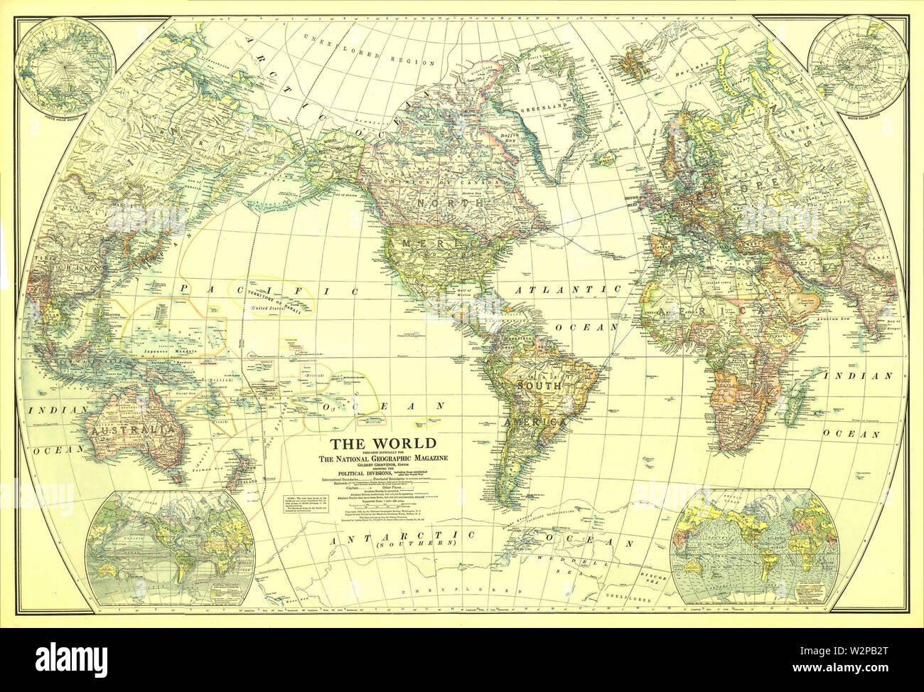 1922 world map Stock Photo - Alamy