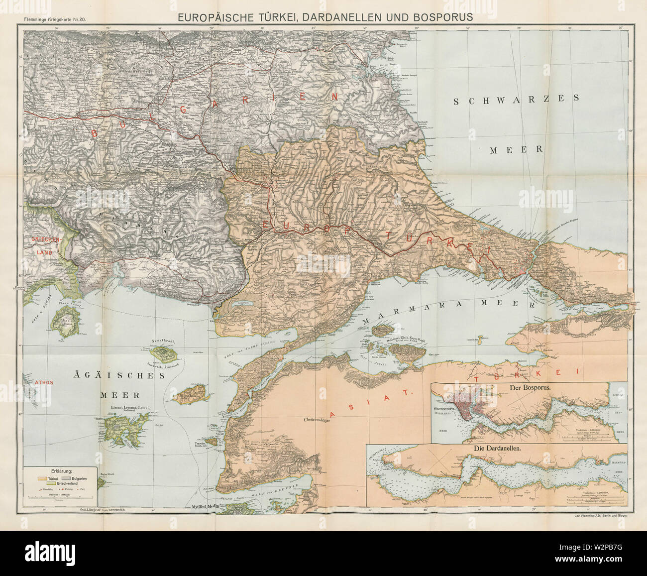 Map of bosporus strait hi-res stock photography and images - Alamy