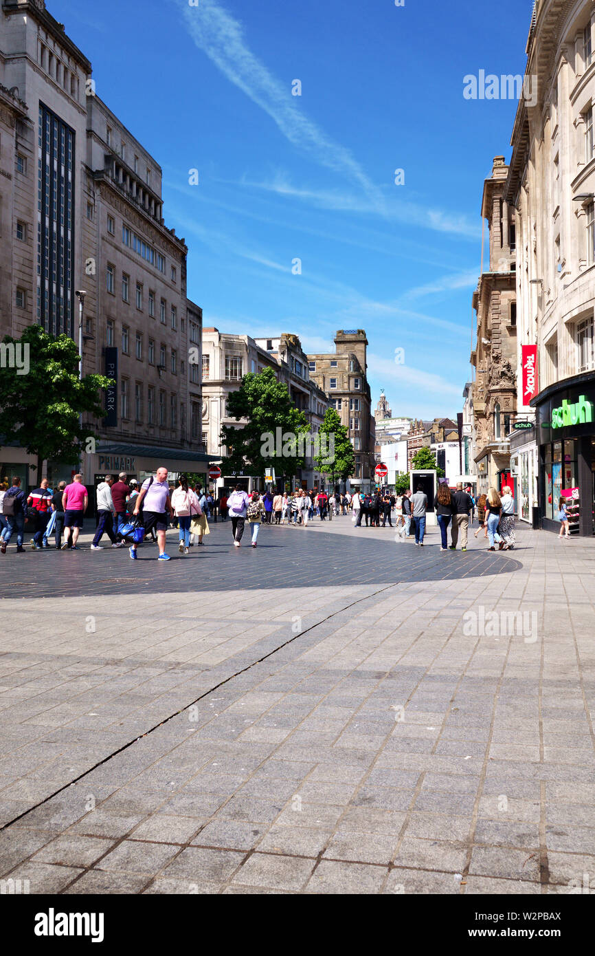 People out shopping on Church Street Liverpool UK Stock Photo - Alamy