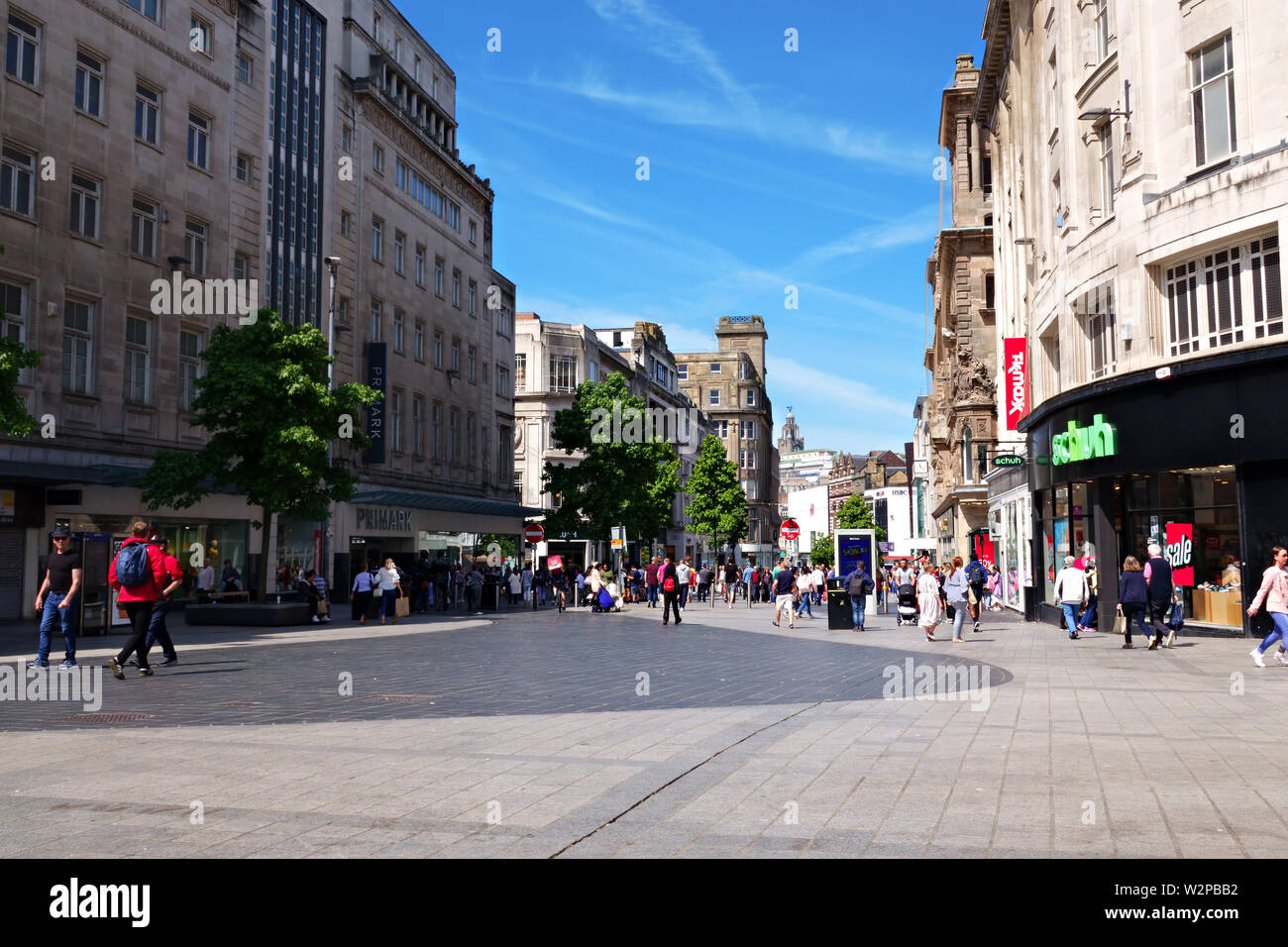 People out shopping on Church Street Liverpool UK Stock Photo - Alamy