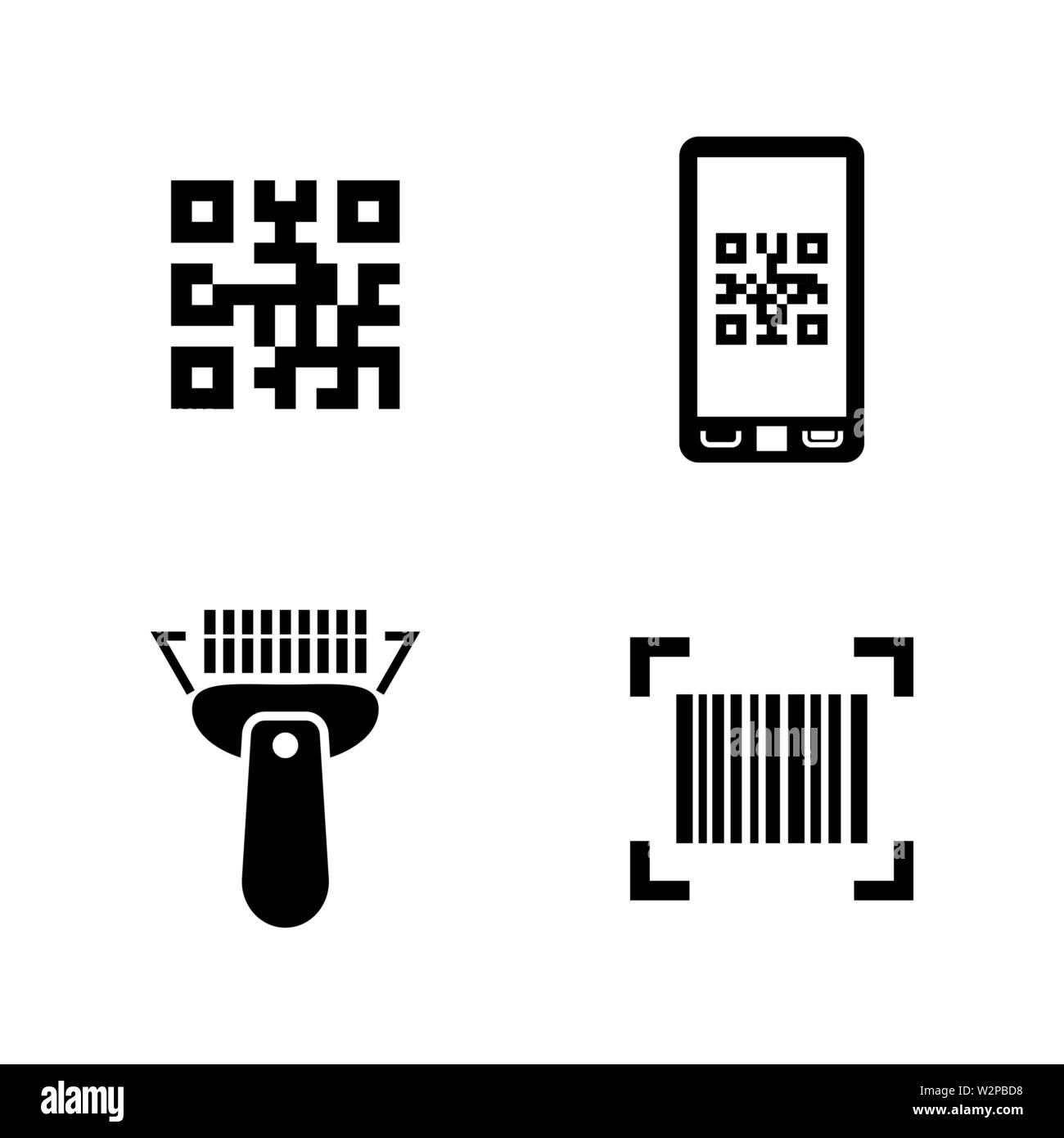 Check Code. Simple Related Vector Icons Set for Video, Mobile Apps, Web ...