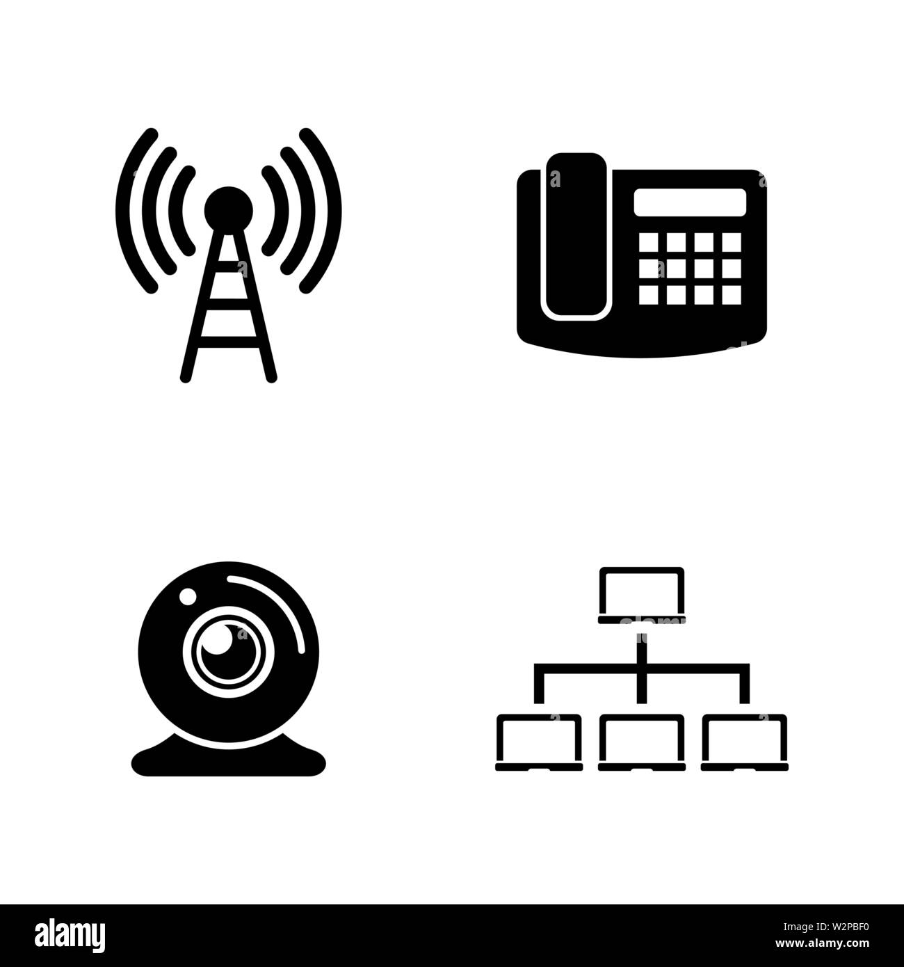Communication Simple Related Vector Icons Set For Video Mobile Apps Web Sites Print Projects