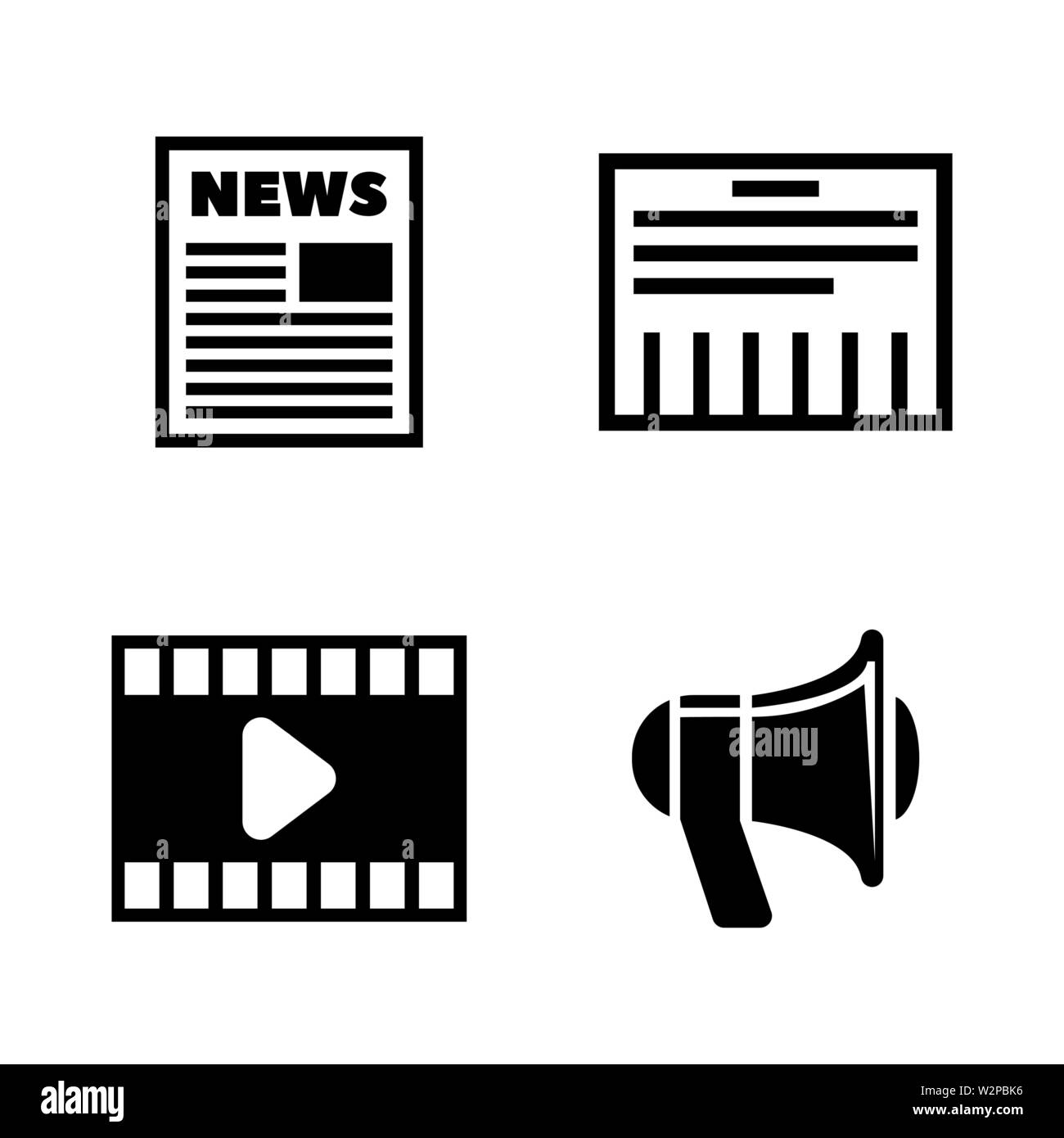 Flat social media icons speaker hi-res stock photography and images - Alamy