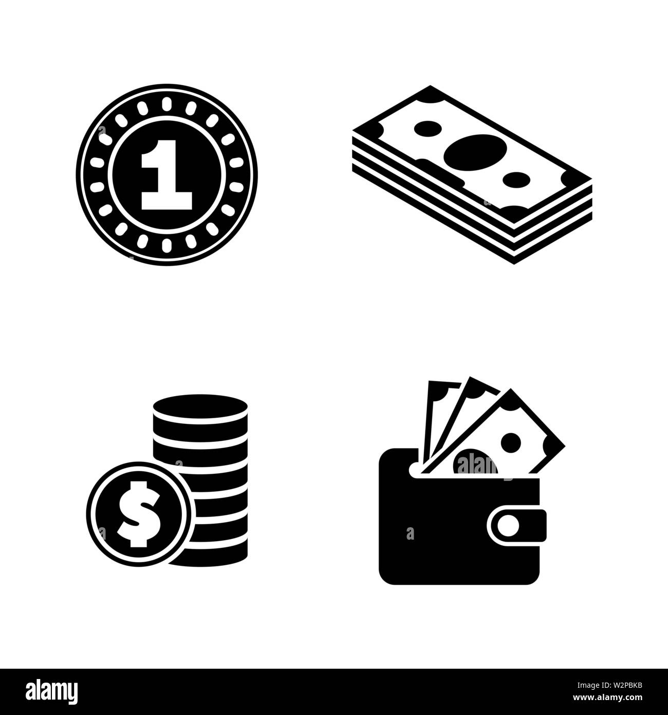 Finances. Simple Related Vector Icons Set for Video, Mobile Apps, Web ...