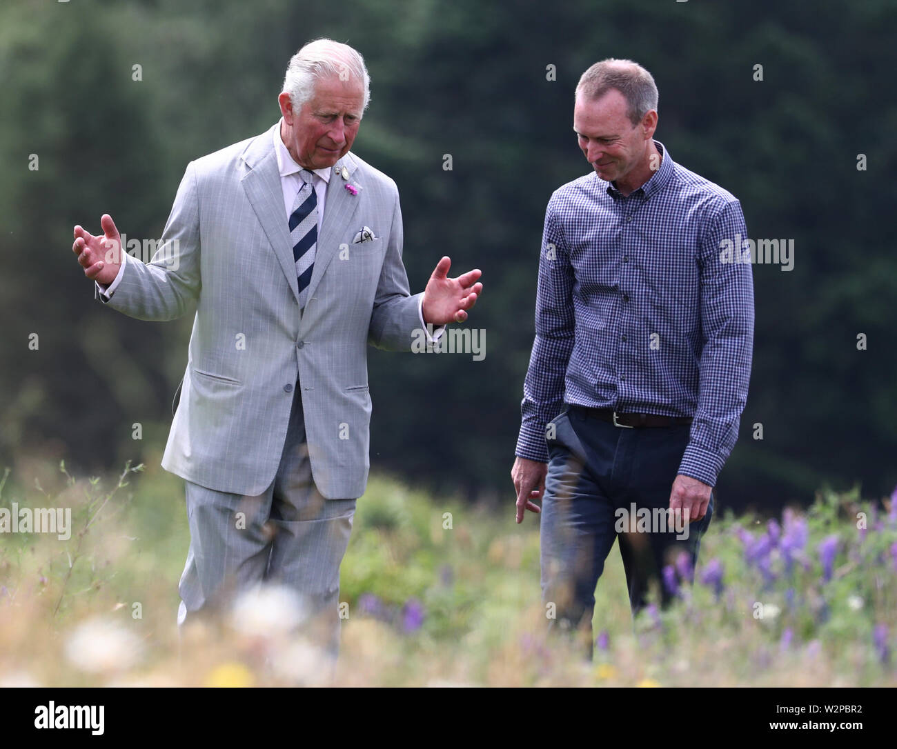 The prince of wales (left) speaks with iain parkinson in the coronation ...