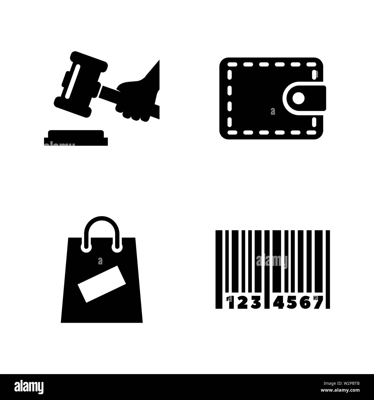 Auction. Simple Related Vector Icons Set for Video, Mobile Apps, Web ...