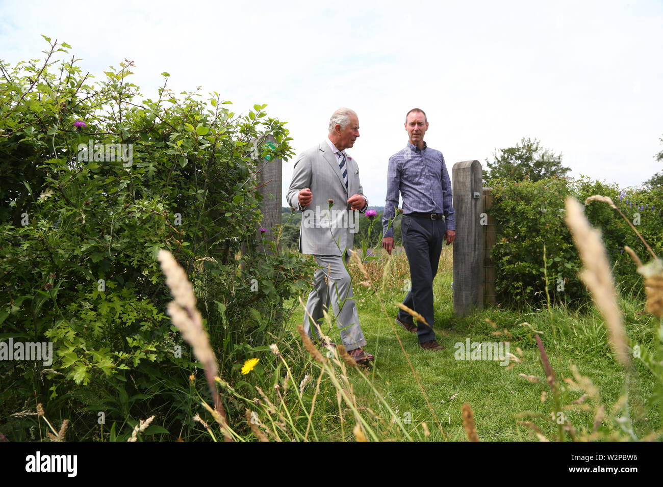 The Prince of Wales (left) speaks with Iain Parkinson in the Coronation ...