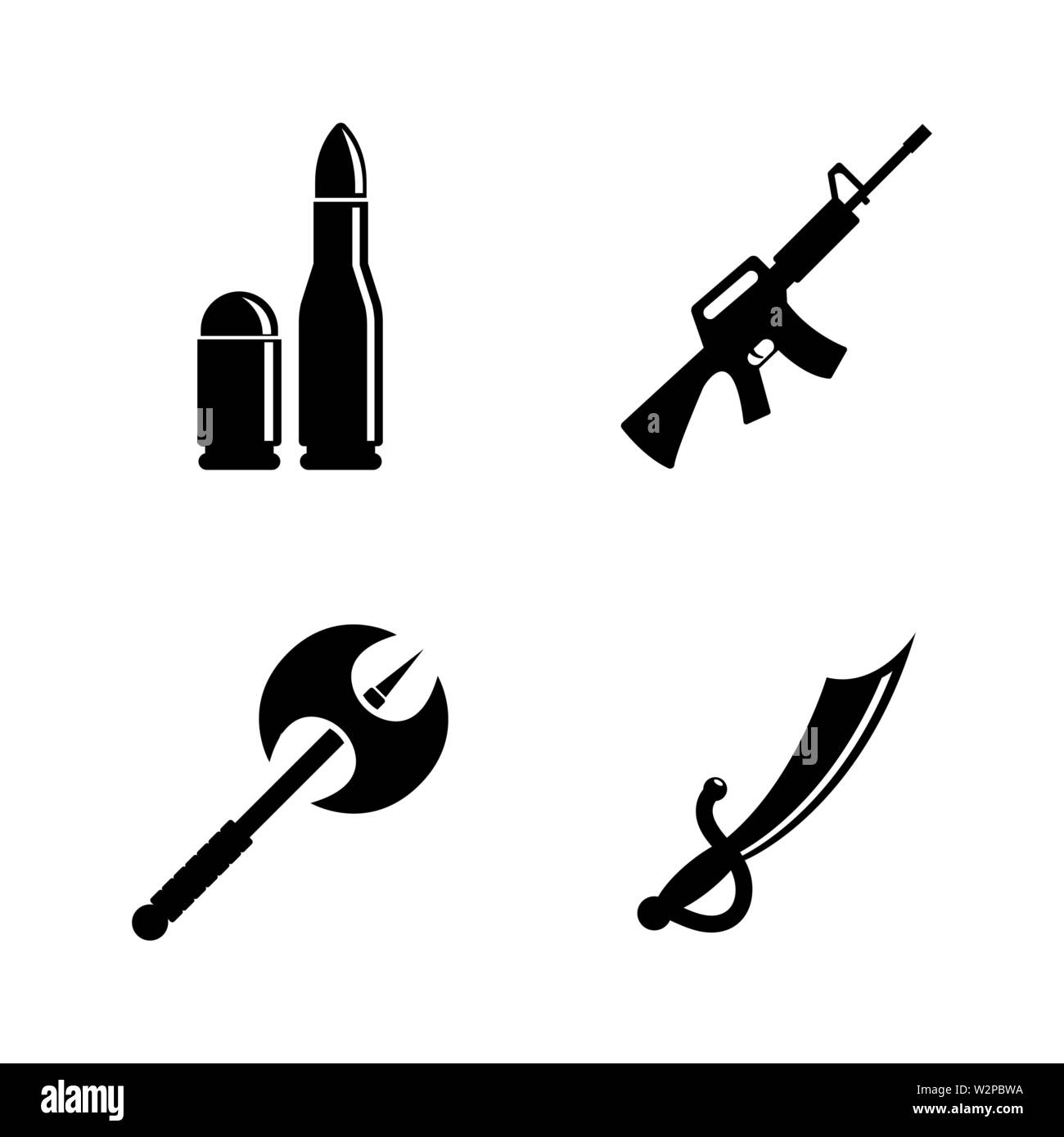 Ammo icons Black and White Stock Photos & Images - Alamy