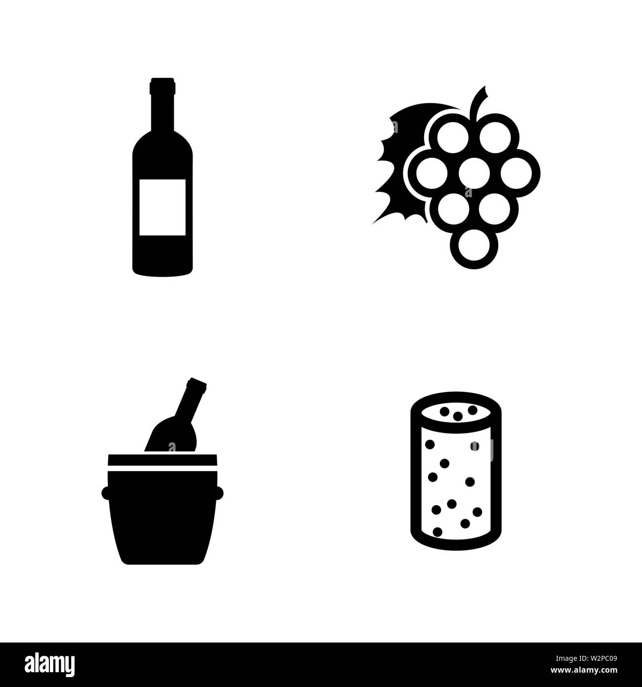 Wine Making. Simple Related Vector Icons Set for Video, Mobile Apps ...
