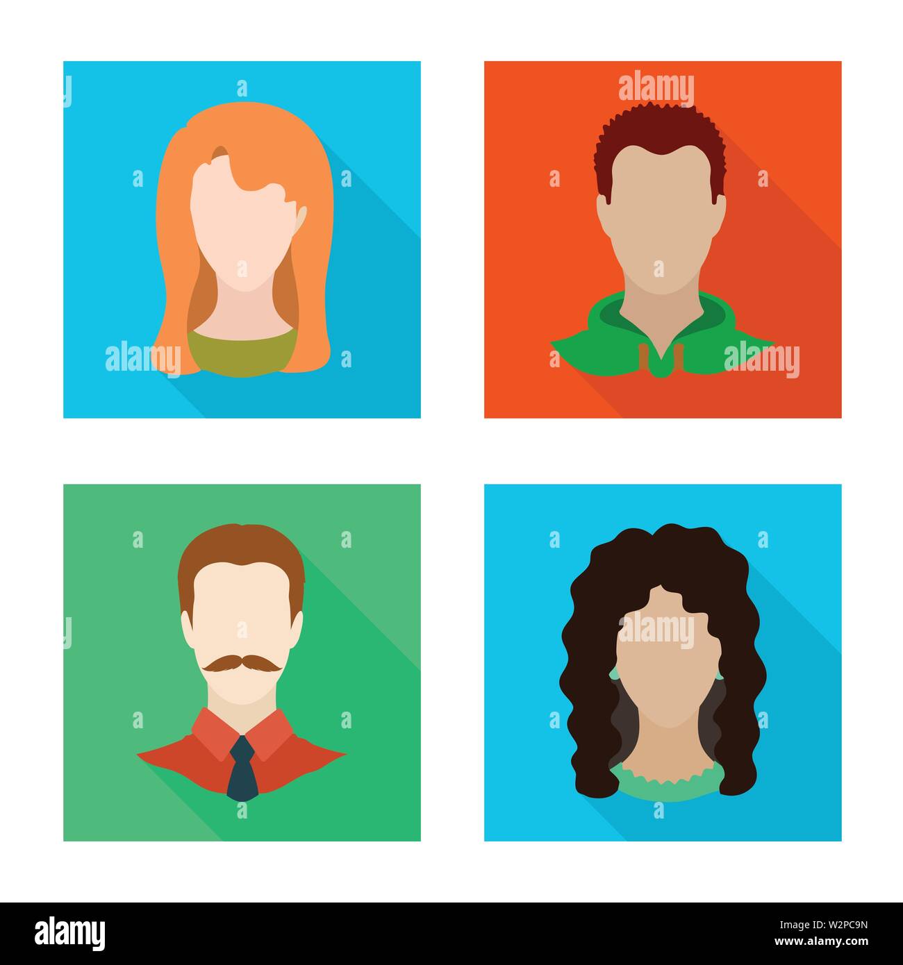 Vector design of avatar and dummy symbol. Set of avatar and figure ...