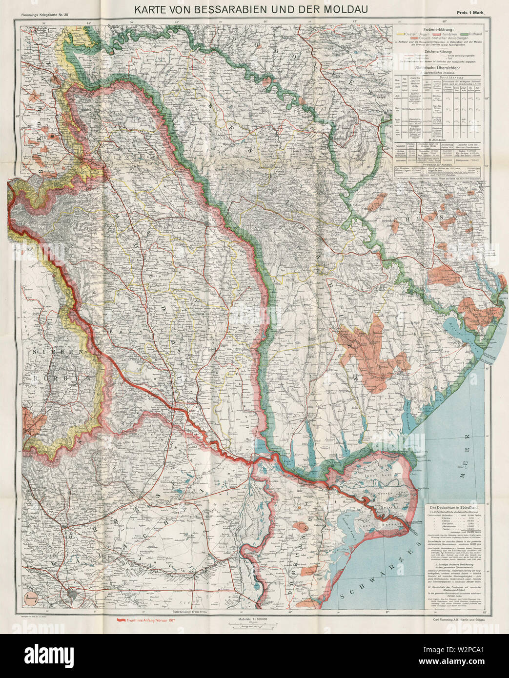35-Karte von Bessarabien und der Moldau (1917 Stock Photo - Alamy