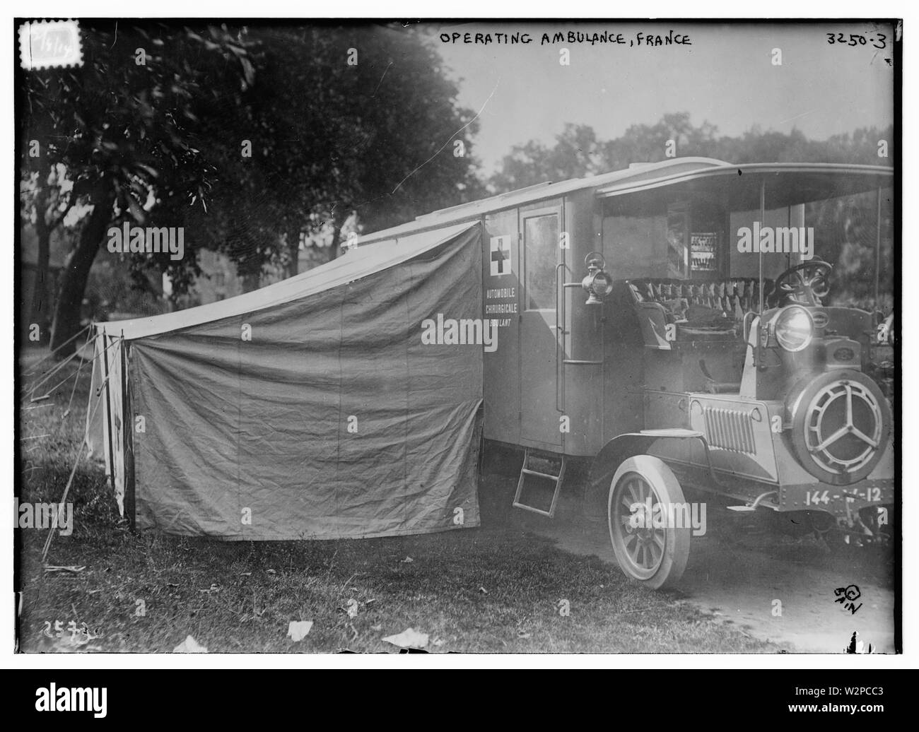 Operating ambulance, France. Photograph shows an ambulance in France ...
