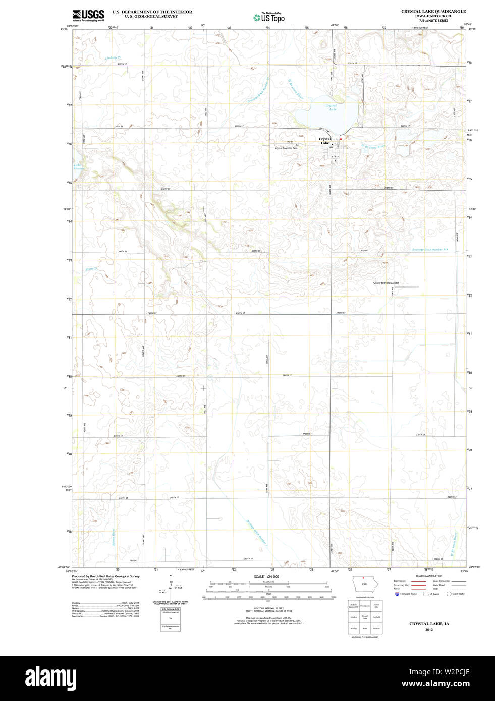 Map of lake crystal Cut Out Stock Images & Pictures - Alamy