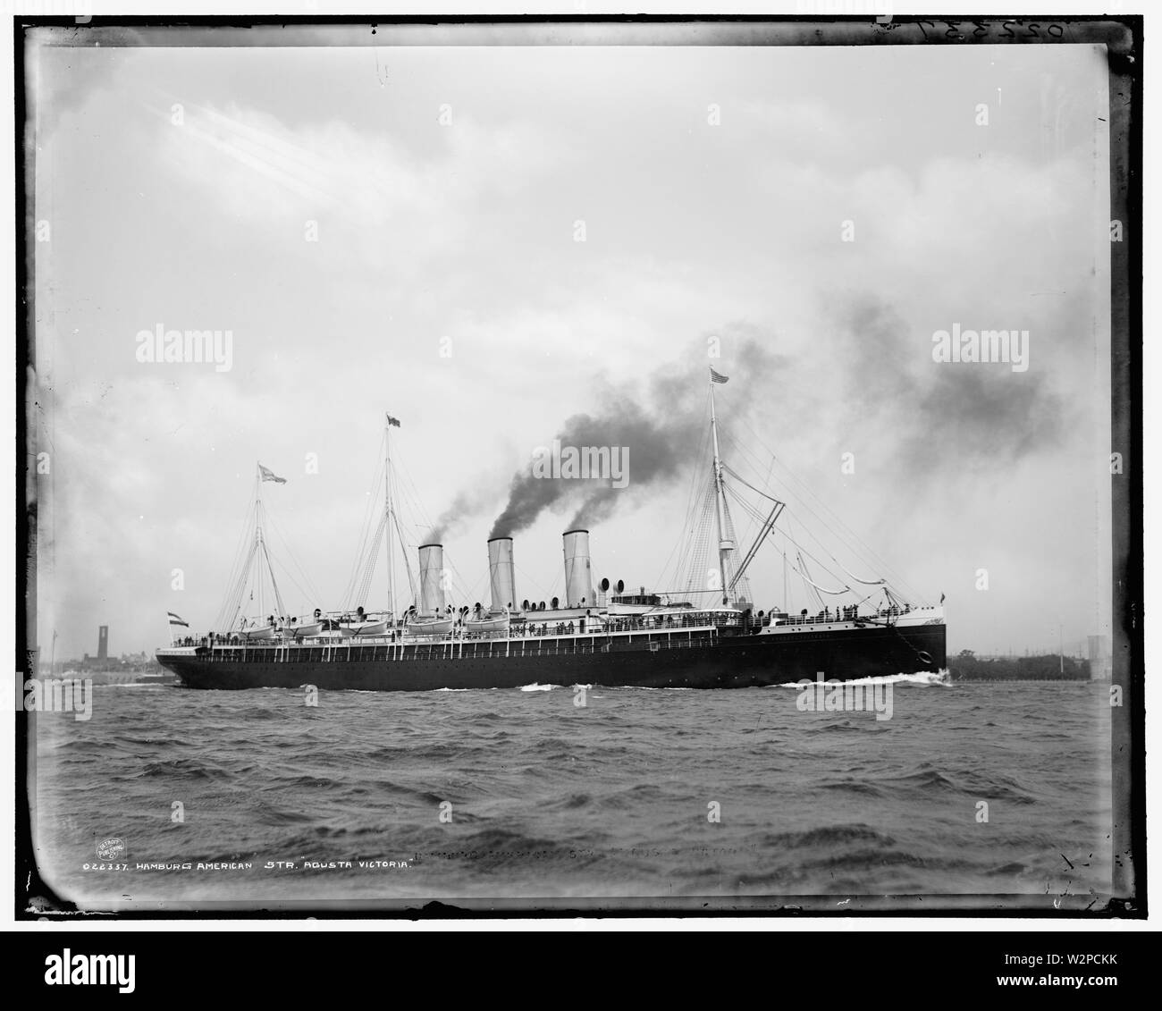 The German ocean liner SS Augusta Victoria (1888) taken around 1890 ...