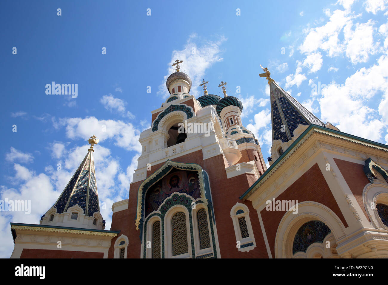 The Russian Orthodox Cathedral Of Saint Nicholas In Nice On The French ...