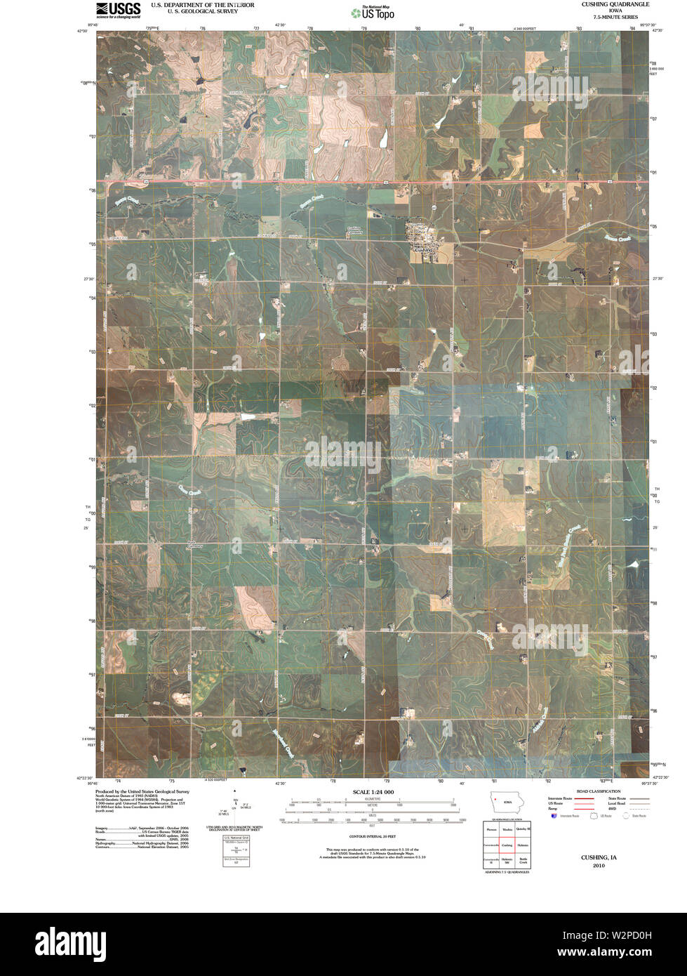 Map Of Cushing Cut Out Stock Images & Pictures - Alamy