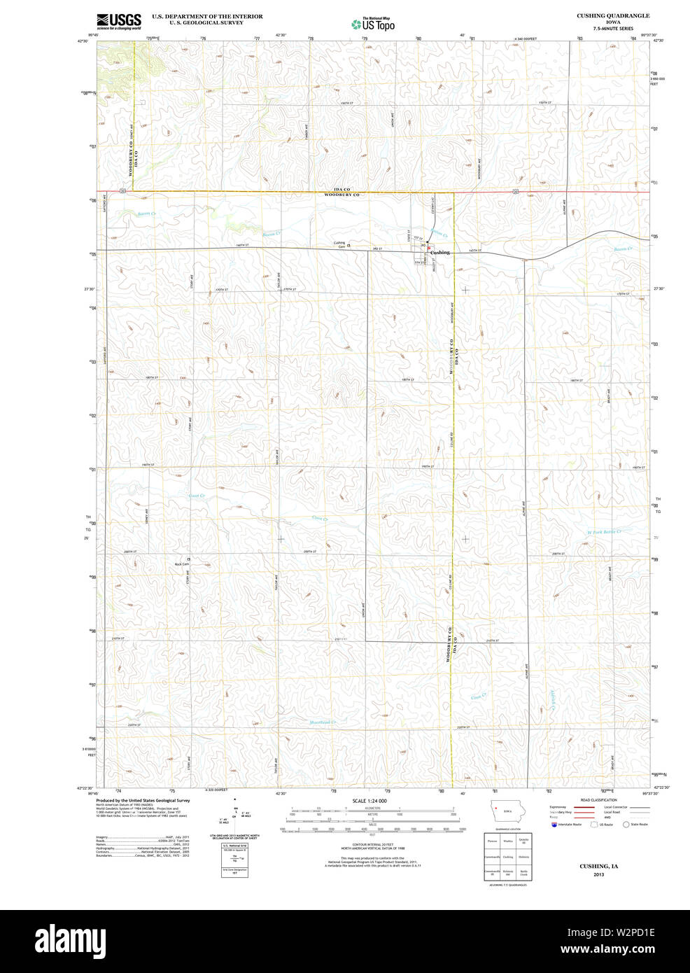 Map of cushing Cut Out Stock Images & Pictures - Alamy