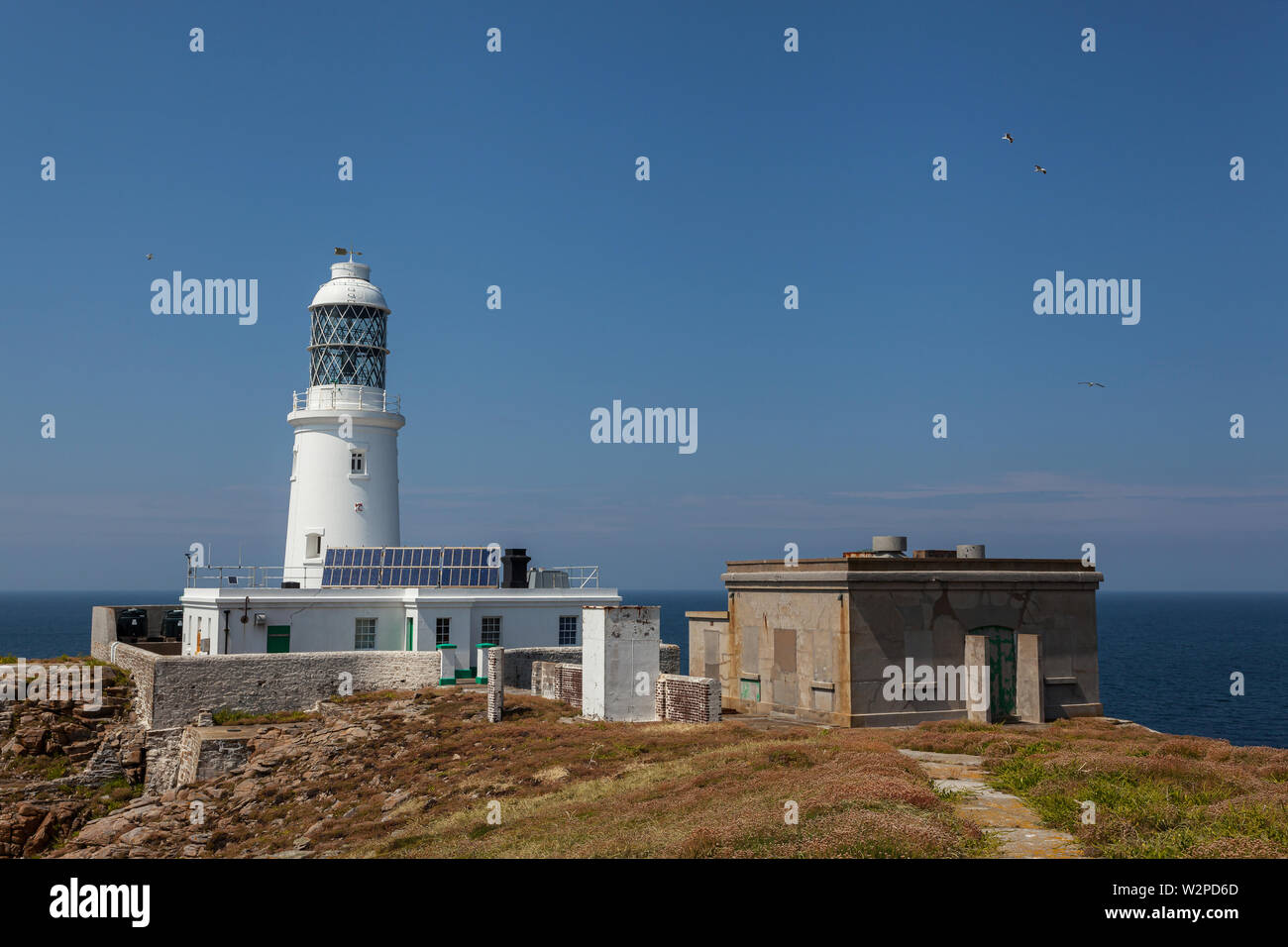 Round Island Lighthouse Stock Photo - Alamy