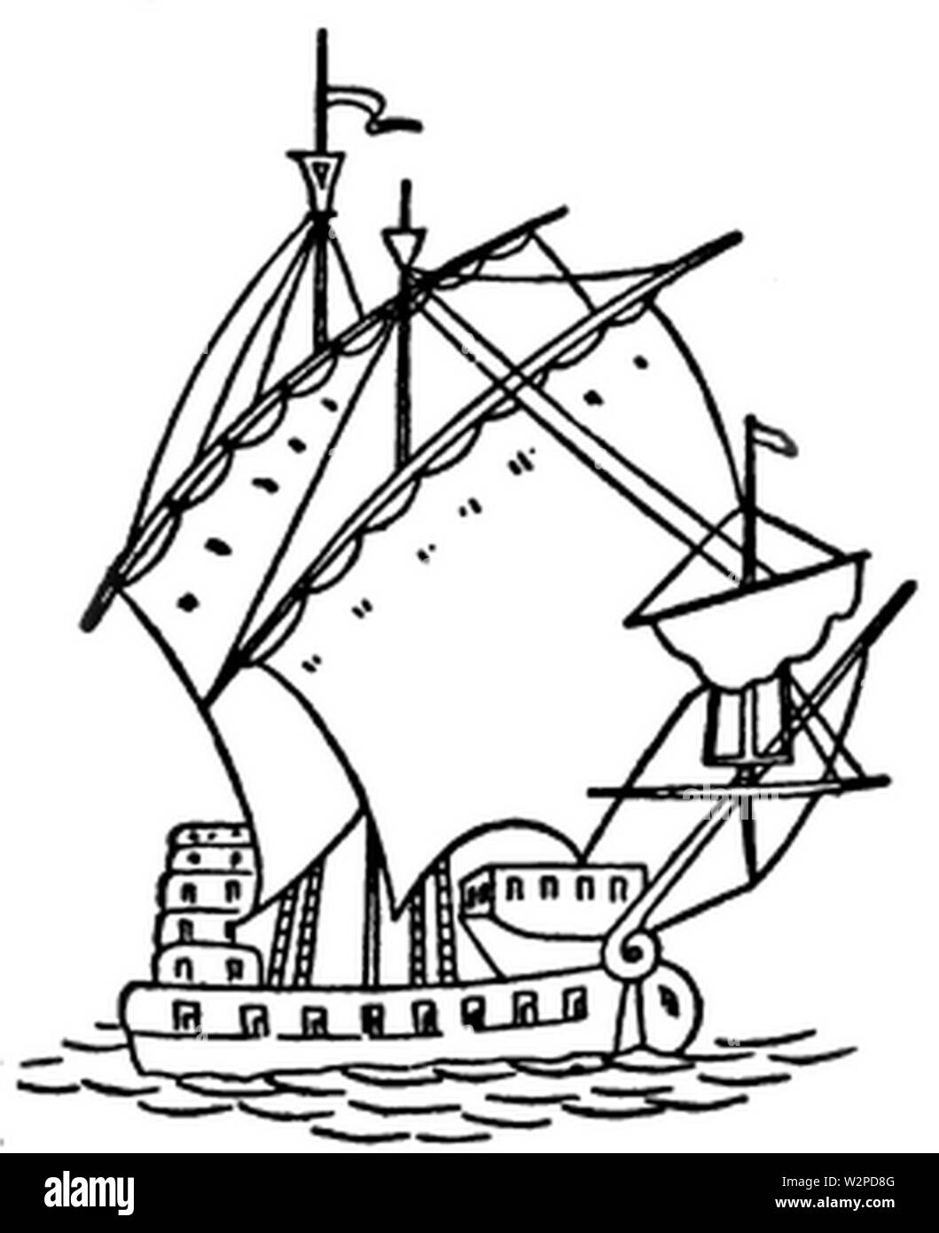 Galleon Black and White Stock Photos & Images - Alamy