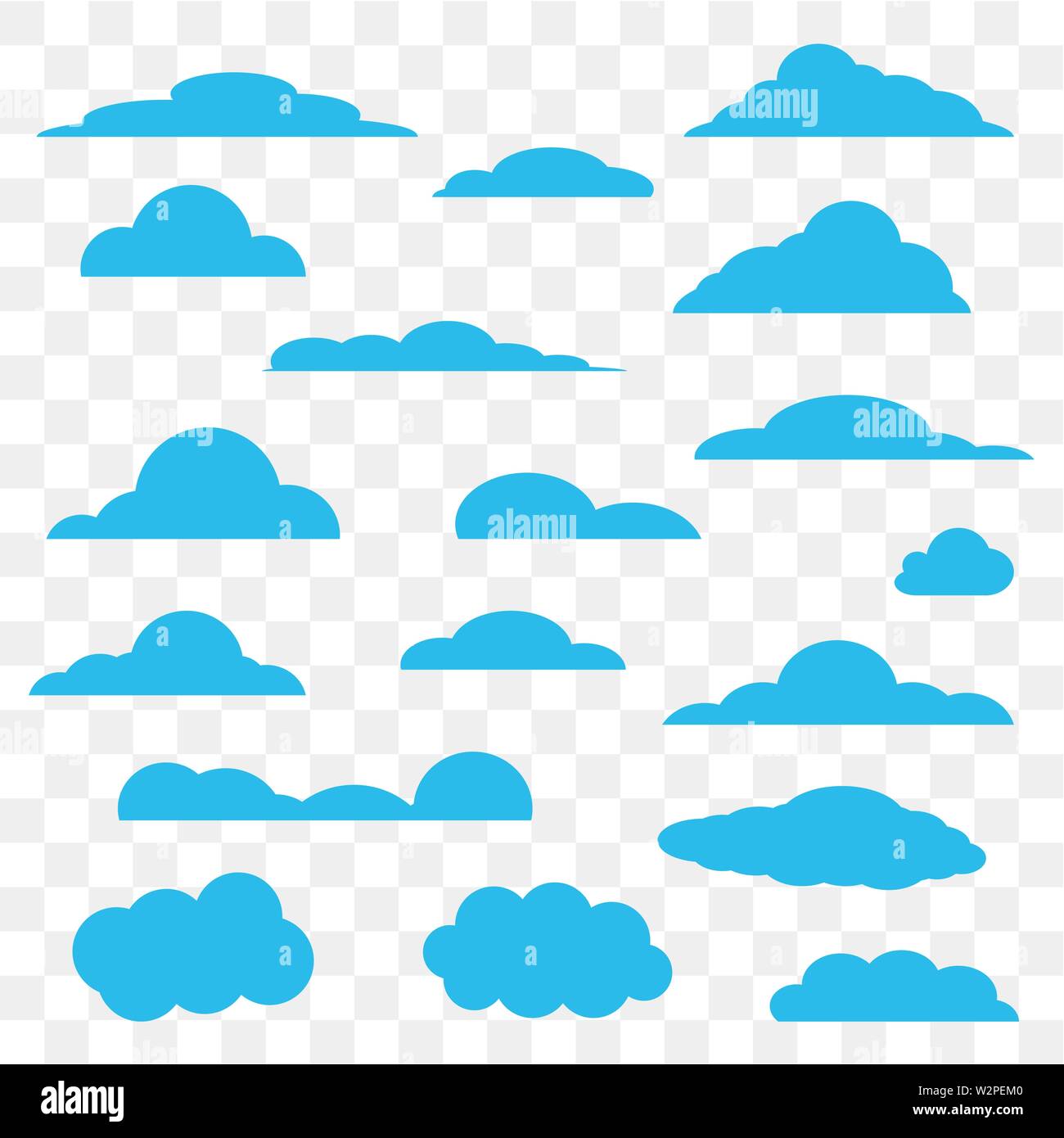 Clouds icons set. Nature illustration. Vector eps10 Stock Vector Image ...