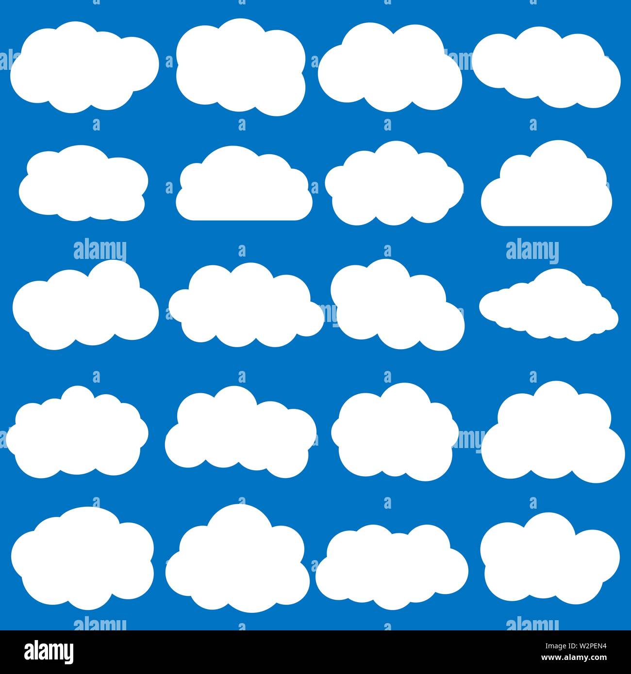 Clouds icons set. Nature illustration. Vector eps10 Stock Vector Image & Art - Alamy