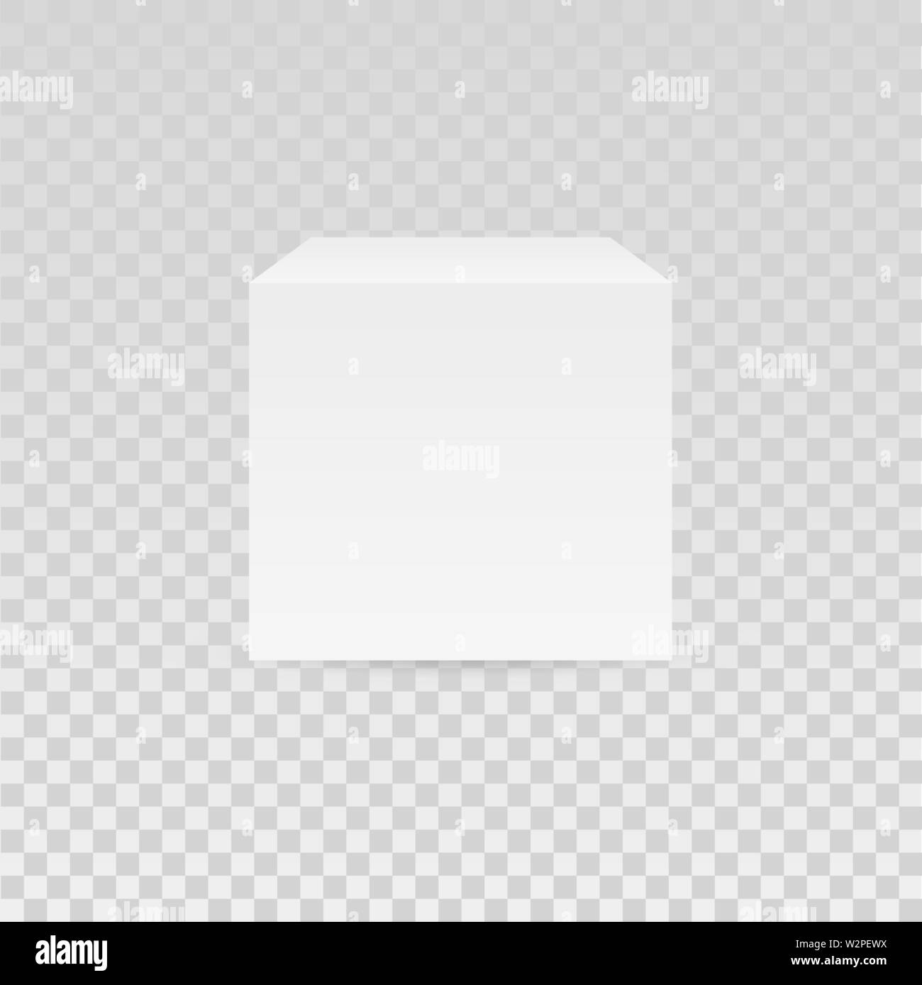 Mock up cube box with shadow. Vector Stock Vector Image & Art - Alamy