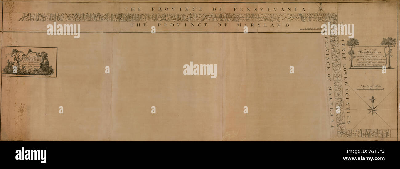 A Plan of the West Line or Parallel of Latitude - WDL Stock Photo - Alamy