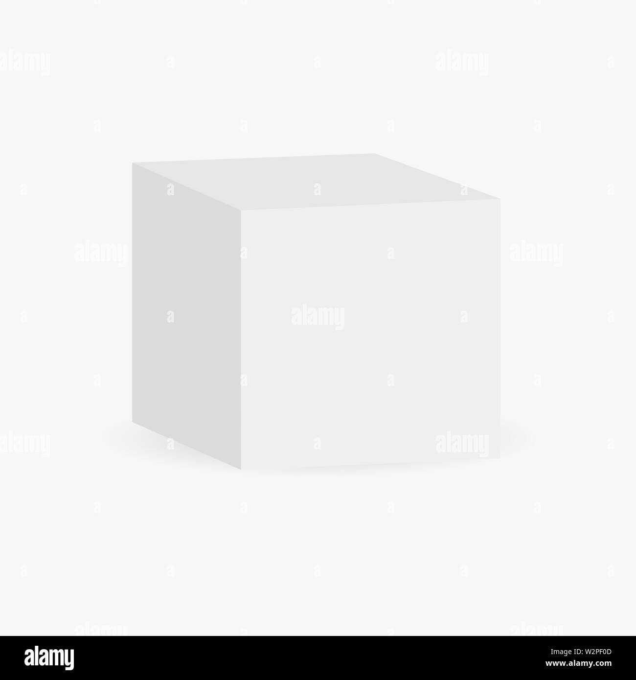 Mock up cube box with shadow. Vector Stock Vector Image & Art - Alamy